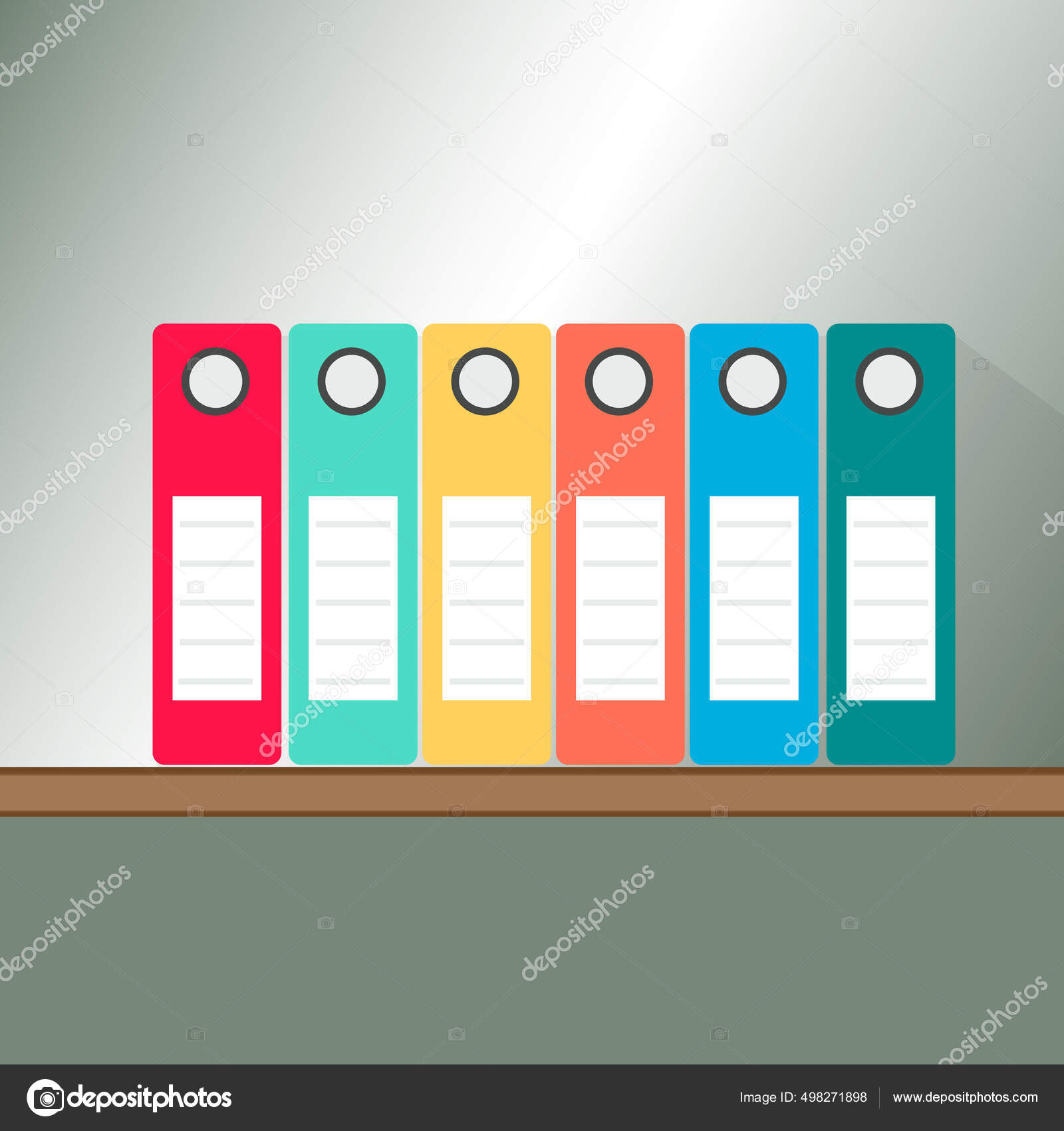Various Colorful Files White Background Stock Vector Image by ©stocktr ...