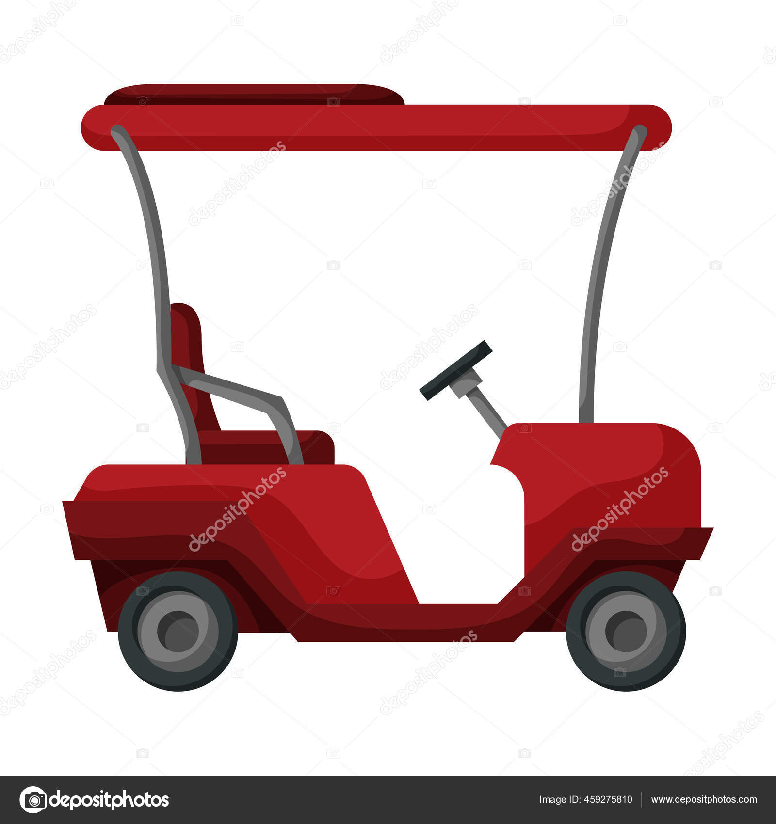 Golf cart vector icon.Cartoon vector icon isolated on white background ...