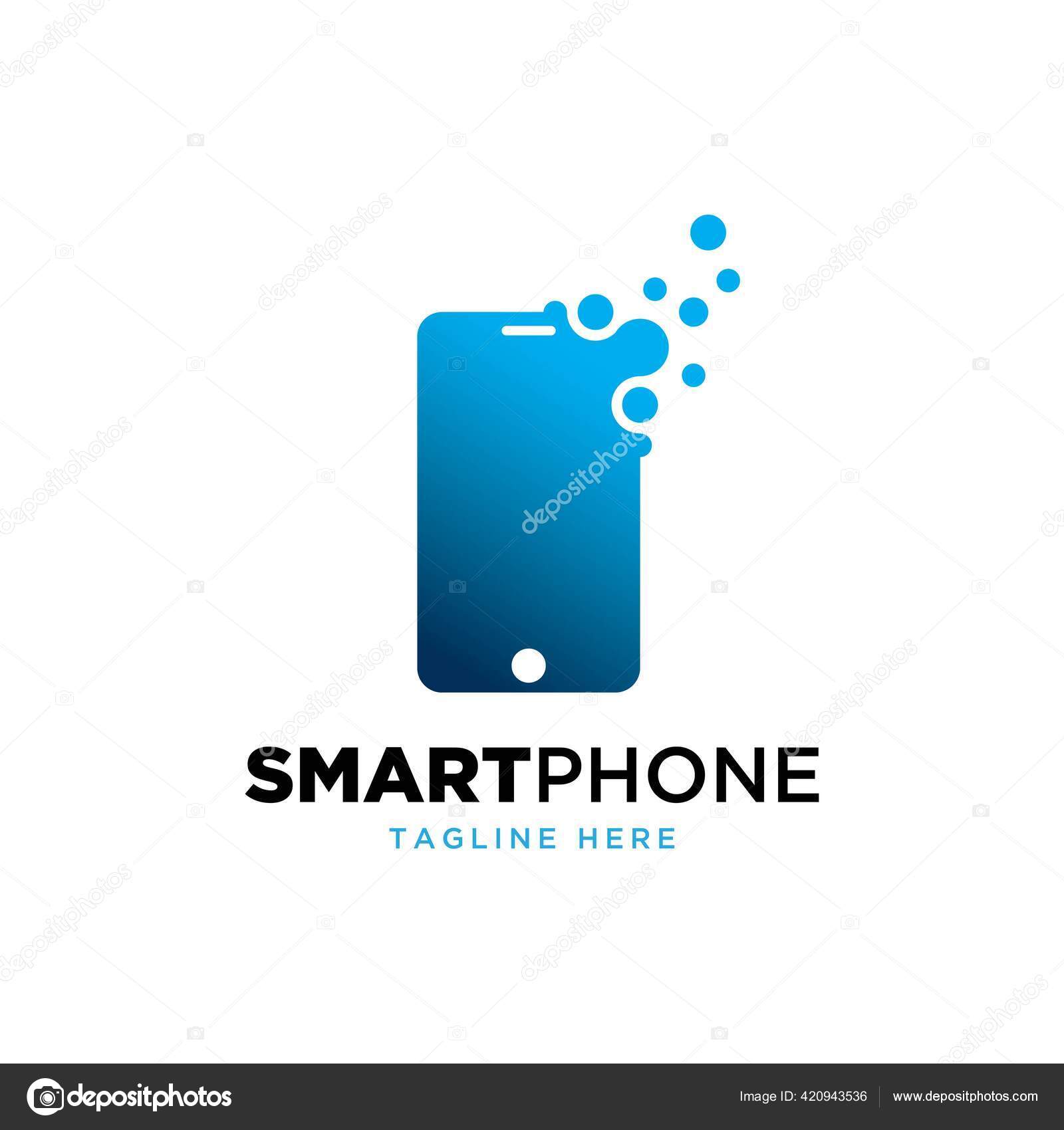 Smartphone Logo Design Template Creative Cell Phone Icon Stock Vector ...