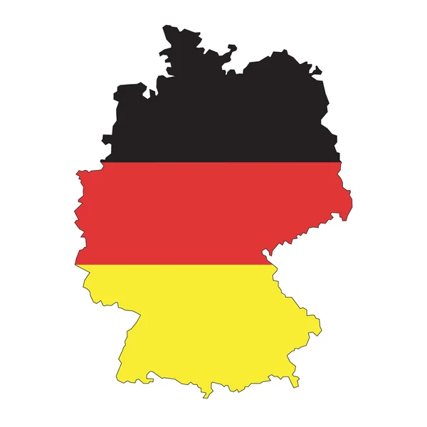 Germany map with flag Stock Vector Image by ©frimerke #7571821