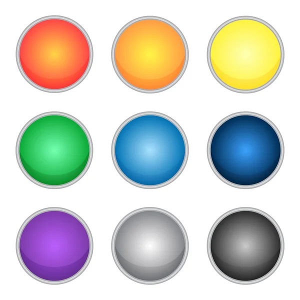 Colourful Button Icon Set Stock Vector Image by ©Davidscar #91851726