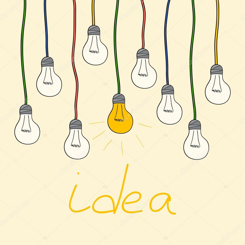 Yellow light bulbs. idea concept Stock Vector Image by ©baranessku ...