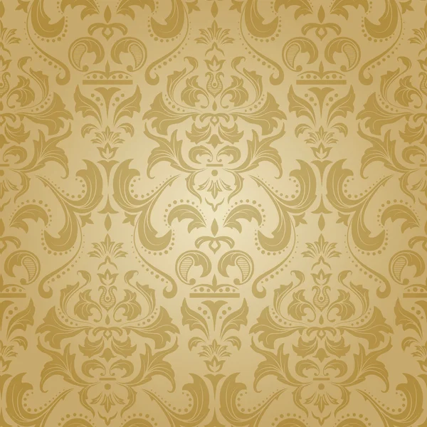 Luxury seamless golden floral wallpaper — Stock Vector © lina_s #4843155