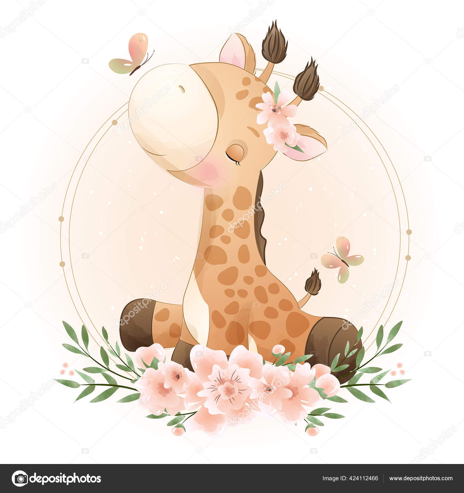 Cute Giraffe Doodle