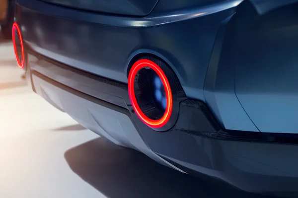 Close-up view of modern design sports car rear light. - Stock Image ...