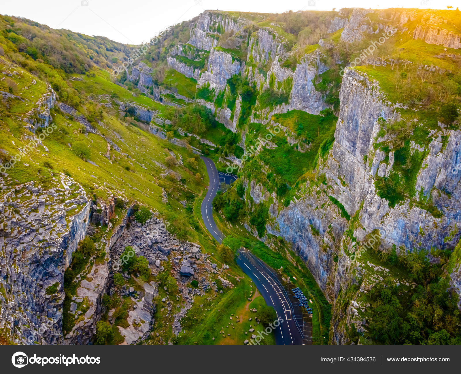 View Limestone Cheddar Gorge Mendip Hills Village Cheddar Somerset ...