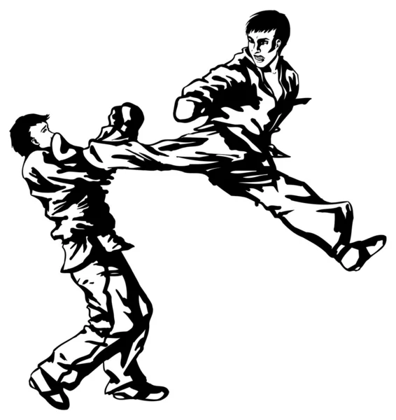 Karate Kyokushinkai sketch martial arts and combative sports — Stock ...