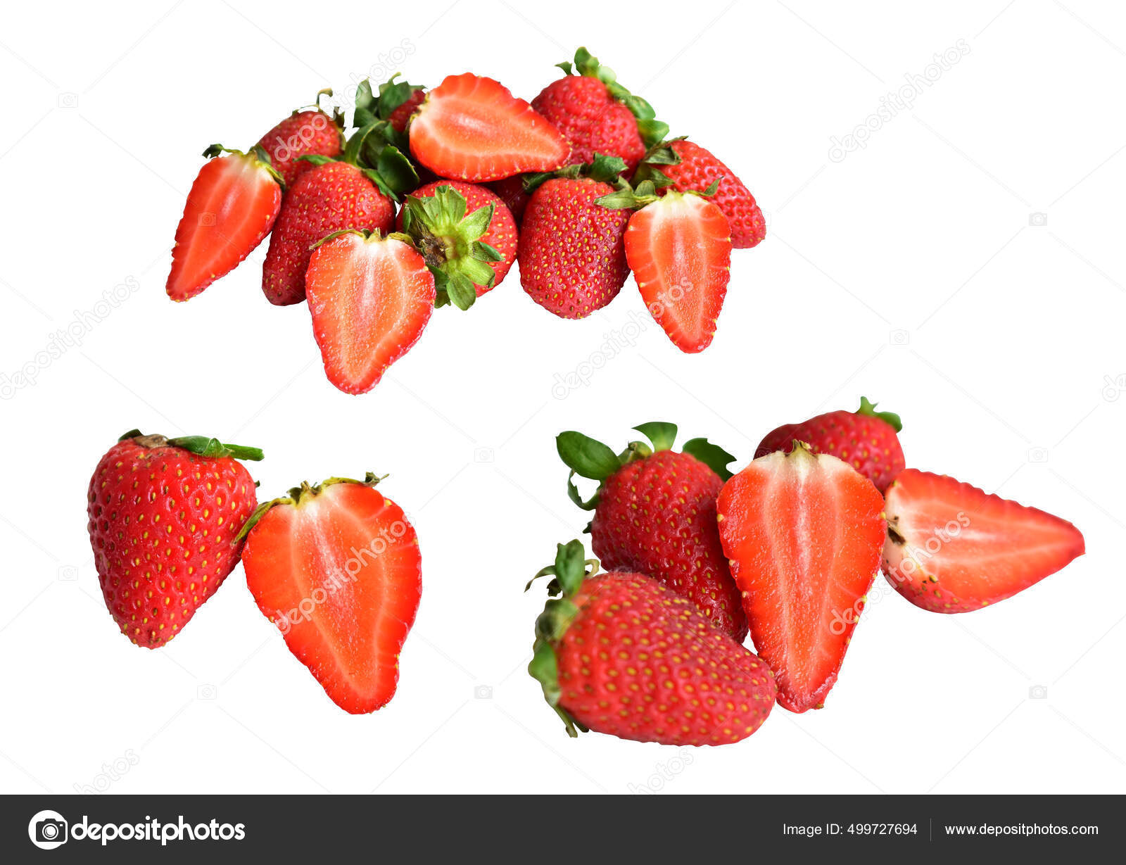 Strawberries Isolated Clipping Path White Background Shadow Strawberry ...