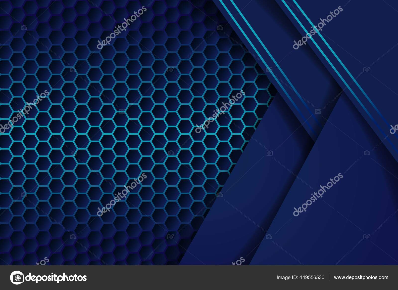 Blue Overlap Background Vector Realistic Overlap Layer Hexagon Pattern Background Stock Vector ...