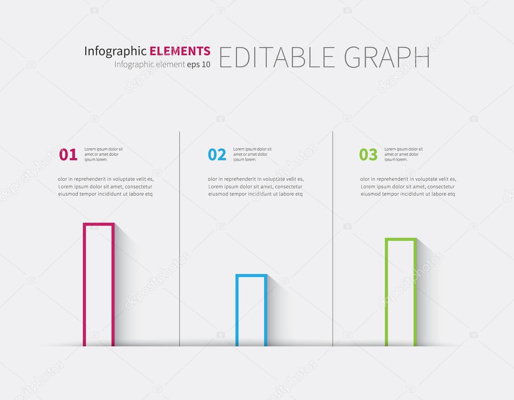Infographic template with graph Stock Vector by ©Phillipes 100902964