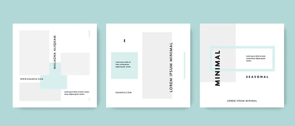 Minimal Artistic Social Media Layouts Elegant Shapes Instagram Facebook ...