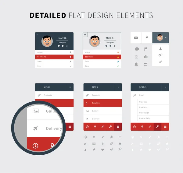 Simple mobile flat ui Vector Art Stock Images | Depositphotos