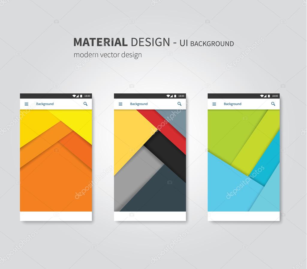 Set of ui material design background Stock Vector Image by ©Phillipes ...