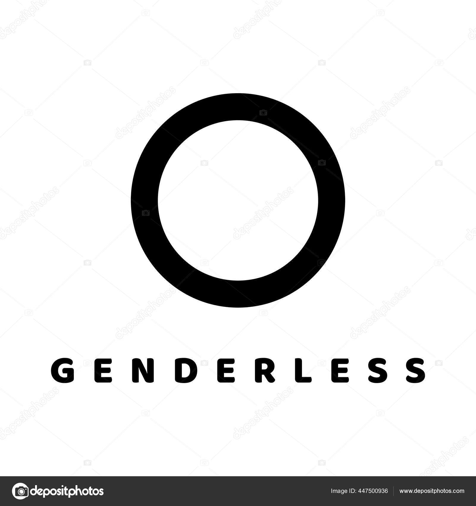 Genderless Gender Symbol Related Vector Glyph Icon Isolated White ...
