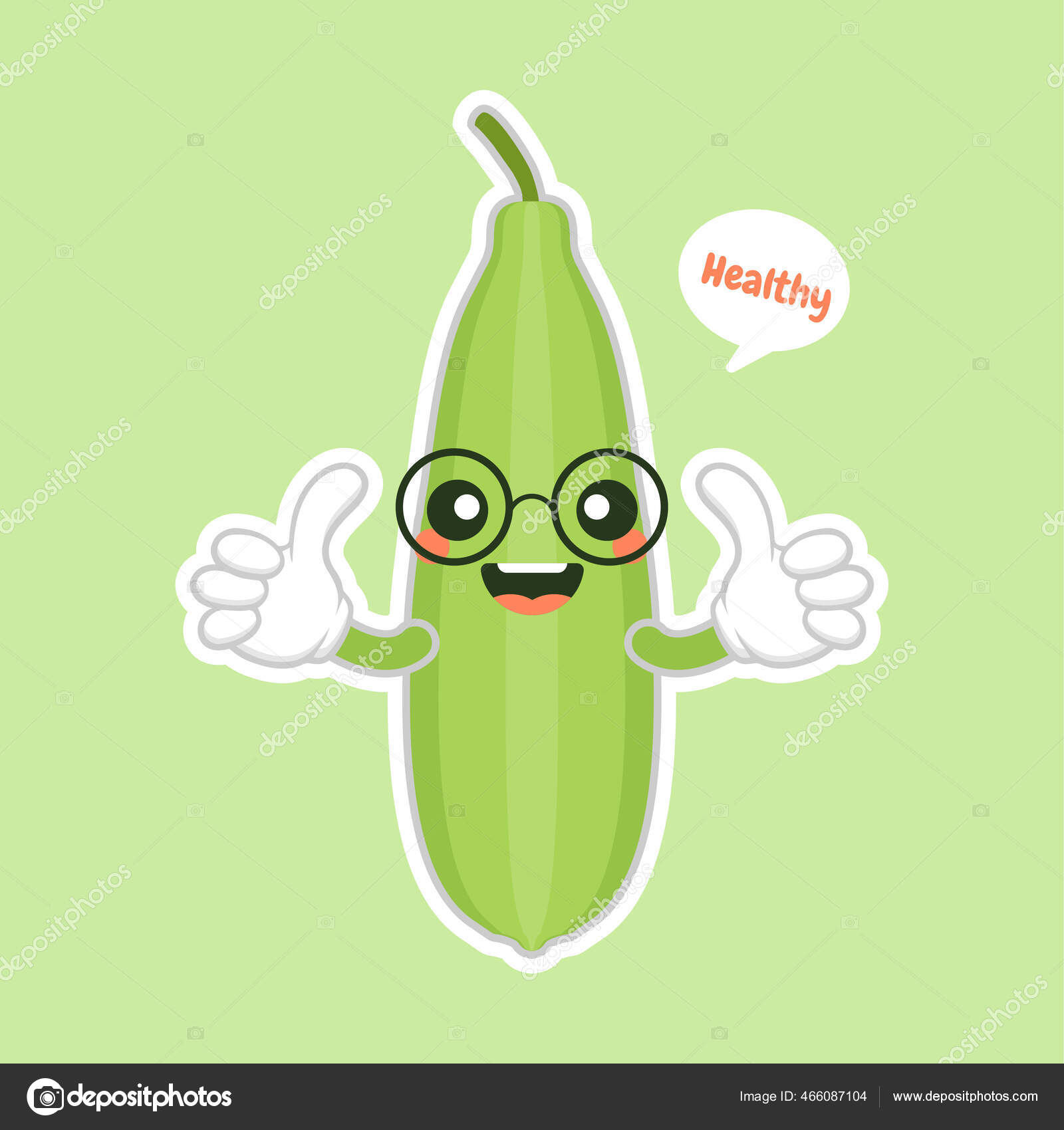 Cute Kawaii Luffa Cartoon Character Loofah Luffa Acutangula Sponge ...