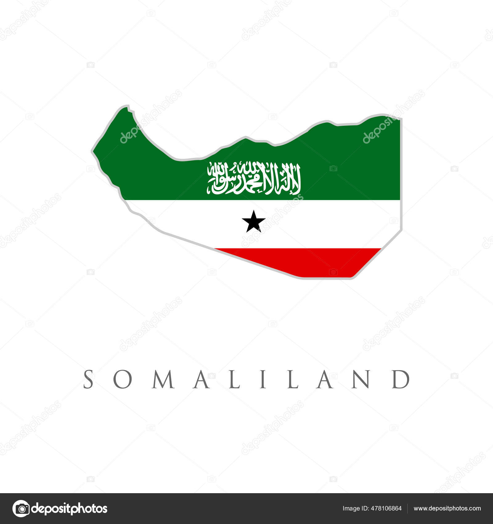 Republic Somaliland Map Flag Vector Happy Independence Day Somaliland ...