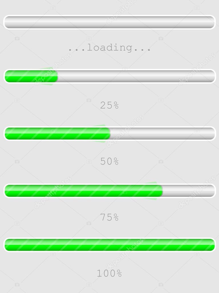 Green progress bars Stock Vector by ©Ivsanmas 81250796