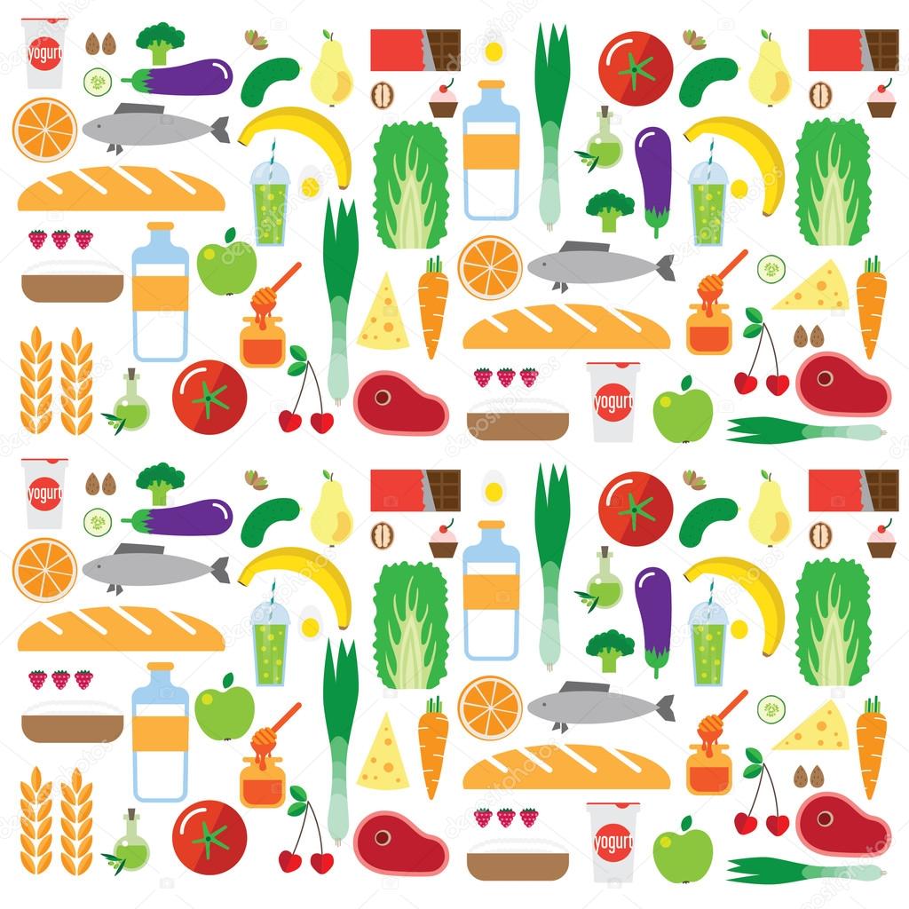 Background a healthy diet Stock Vector Image by ©Im_kseniabond #108508132