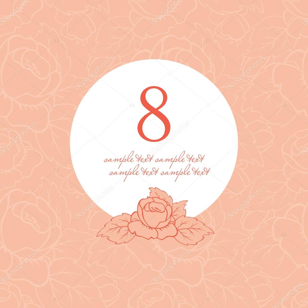 March eight card — Stock Vector © Im_kseniabond #108889420