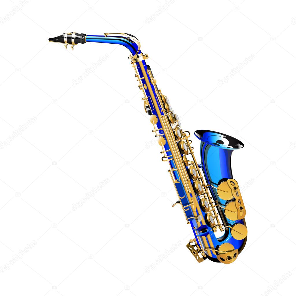 Blue Alto Saxophone