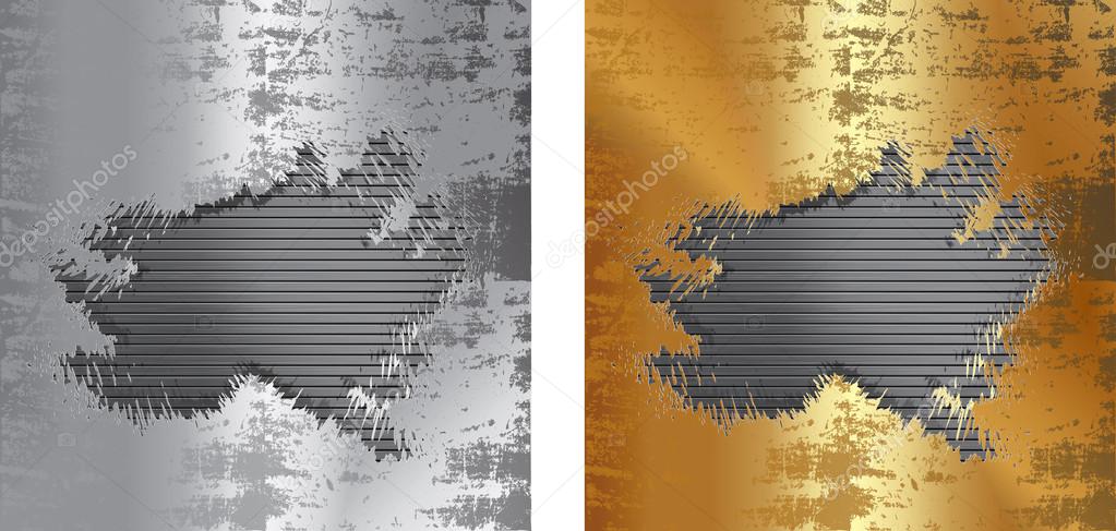 Ragged hole in the gold background Stock Vector Image by ©Yegen ...
