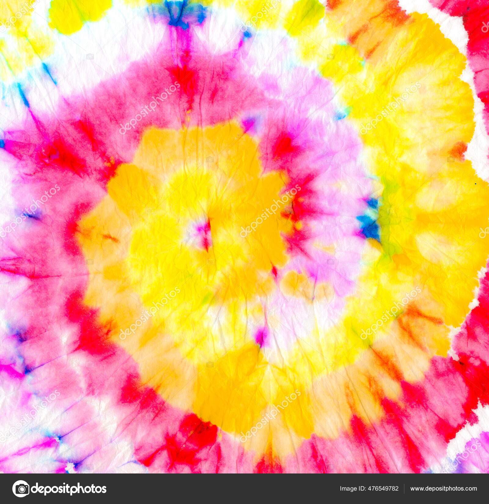 Rose Tie Dye Die Design Textile Fun Apparel Print 1970S — Stock Photo ...