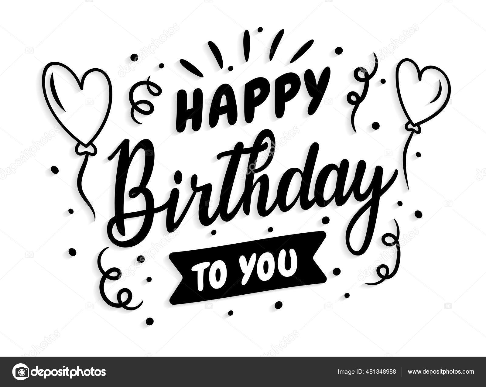 Feliz Cumpleaños Vector Letras Vector de stock por ©fuatpras44.gmail ...