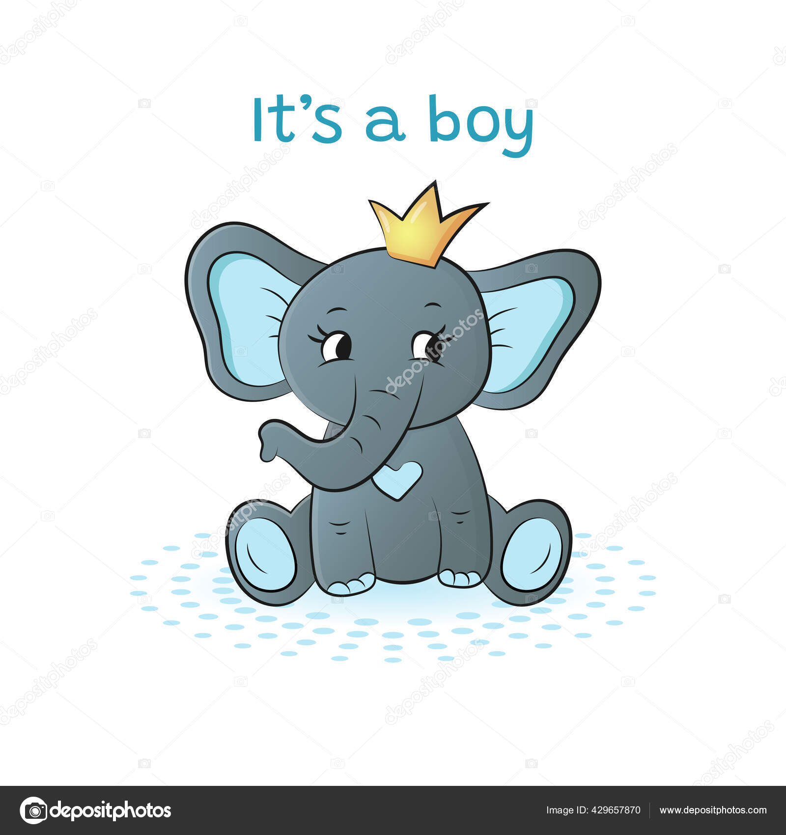 Baby Boy Elephant Cartoon