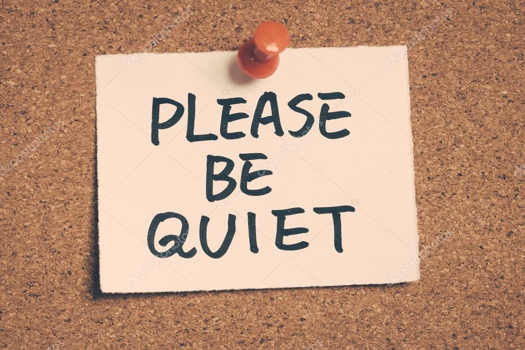Silence Please Sign Board