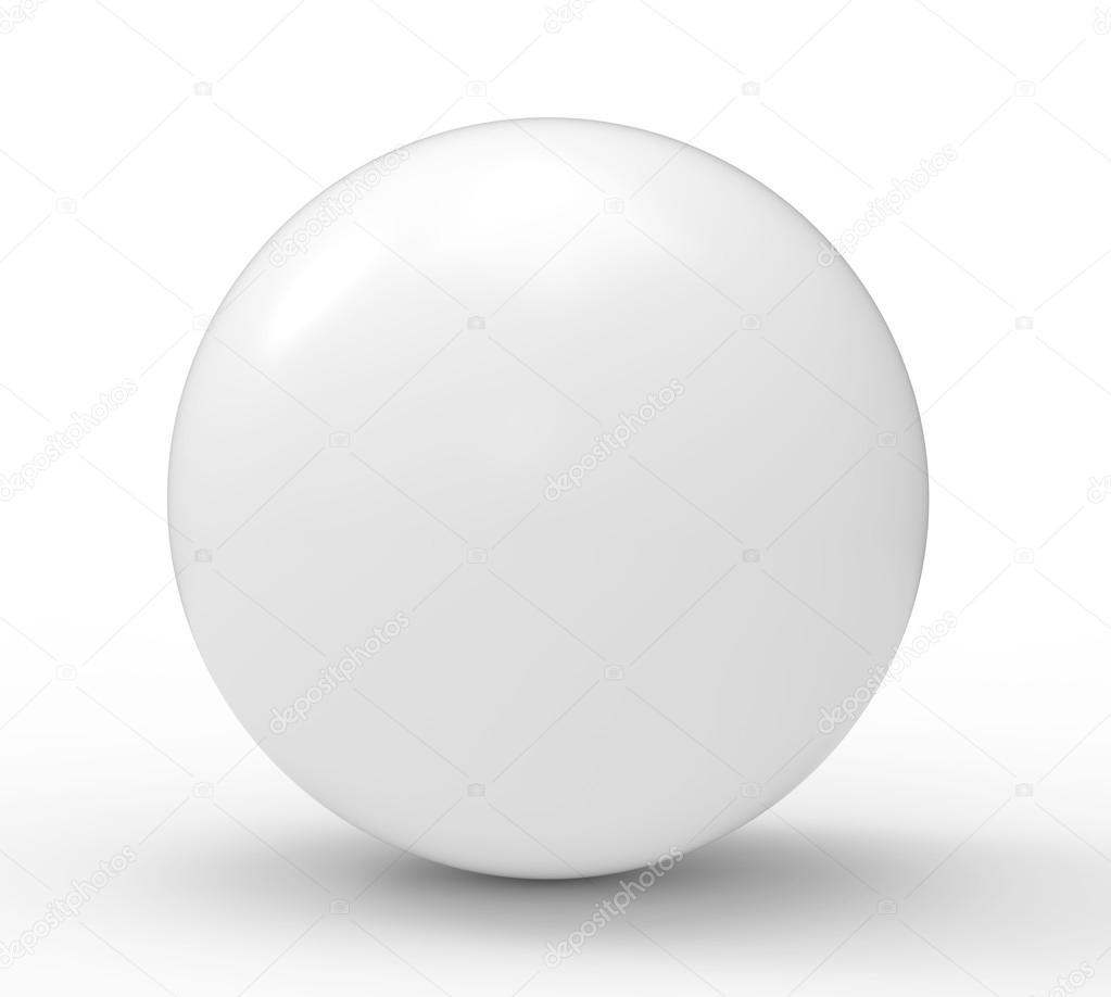 3d, esfera blanca en blanco: fotografía de stock © efks #119355370 ...