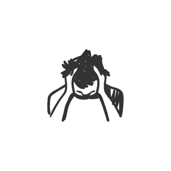 Shame feeling icon. Outline sketch drawing Stock Vector by ©Antstudio ...