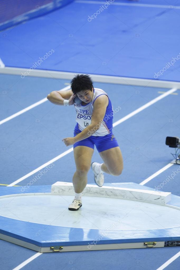 Lin Chia-Ying at the Qualification of Women's shot put — Stock ...