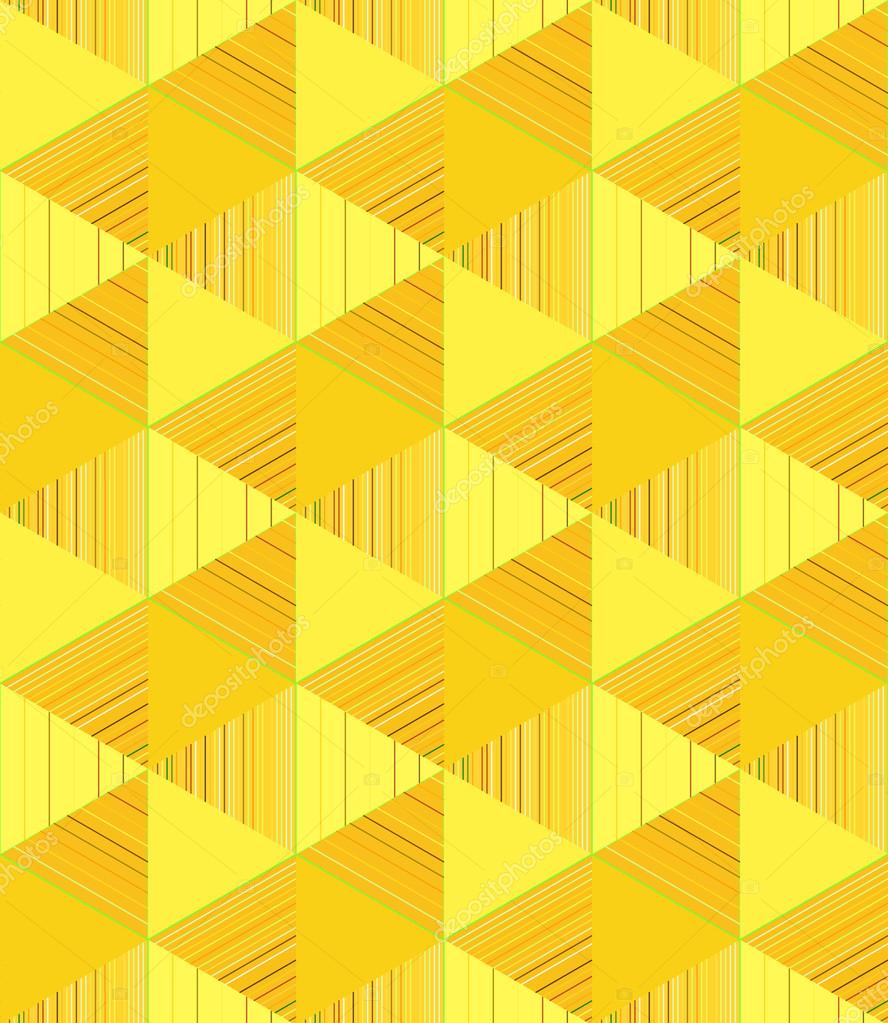 Yellow abstract pattern of triangles and lines. Yellow Grid Mosaic ...