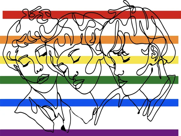 Inscription Gay Pride Flag Color Background Lgbt Community Concept ...