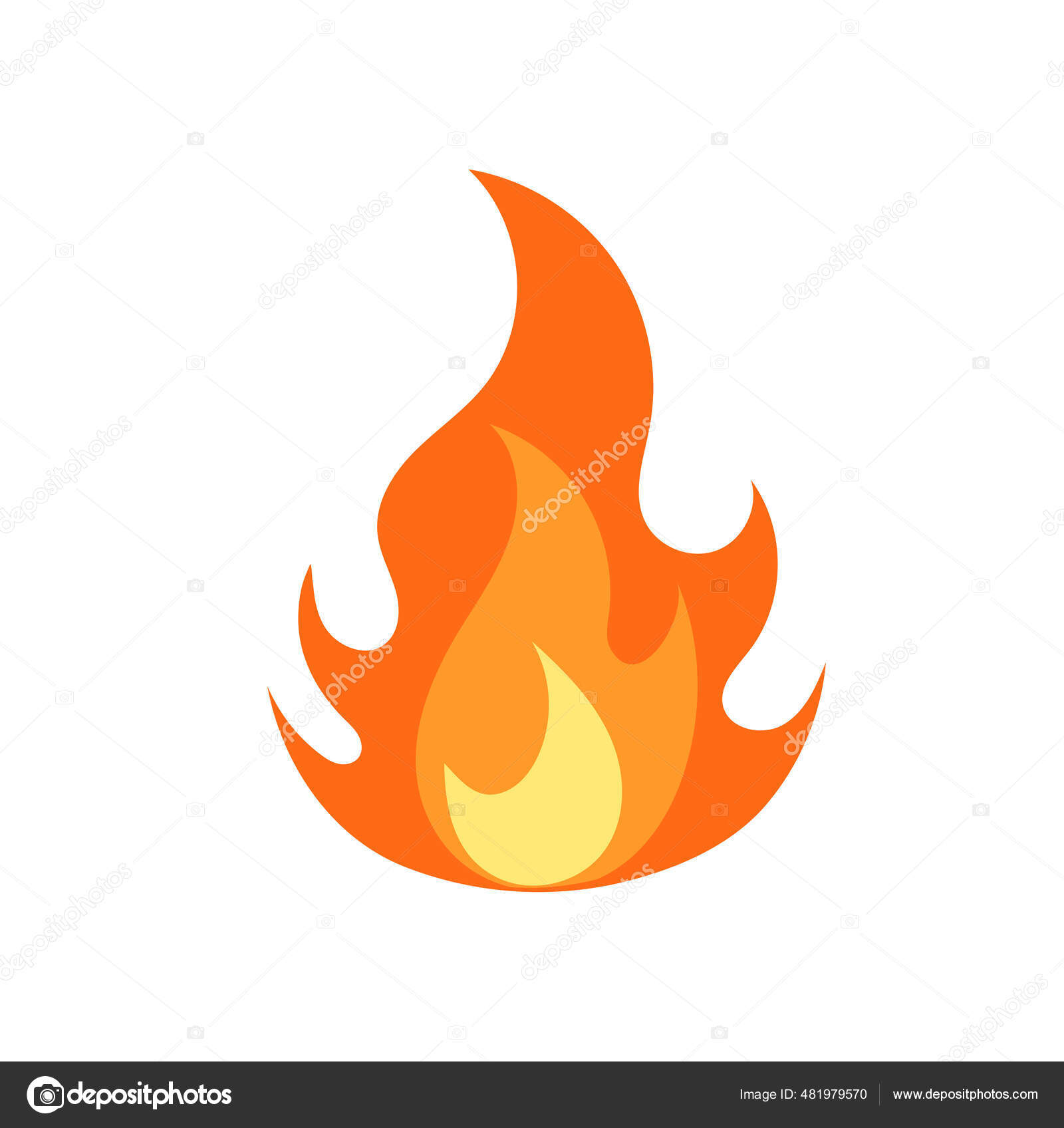 Burning Flame Vector Illustration Fire Stock Vector by ©Amalya451 481979570