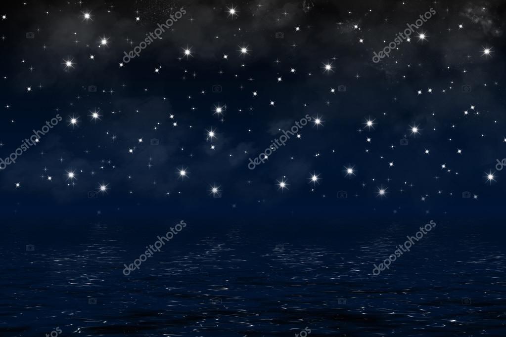 Ocean Starry Night Sky