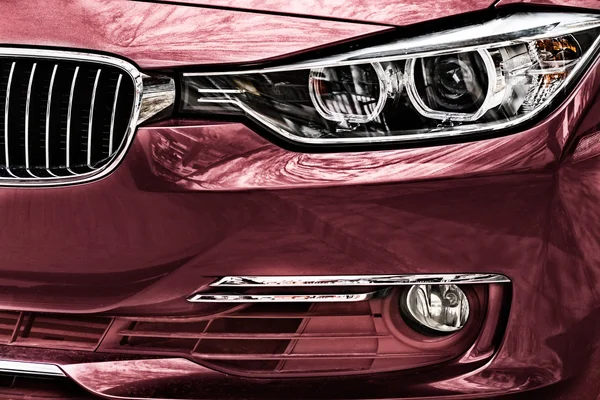 Reflections on car paint and headlights - Stock Image - Everypixel