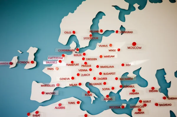 Europe travel destination map - Stock Image - Everypixel