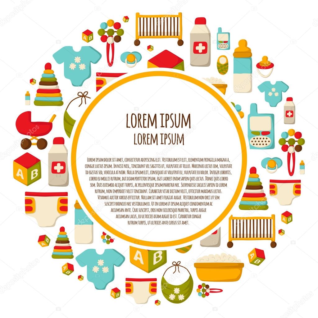 Round baby care background Stock Vector Image by ©petitelili #104368810
