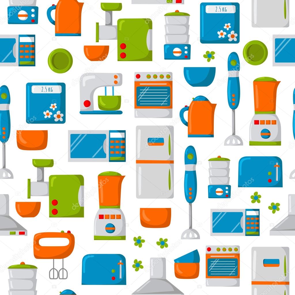Dibujos Animados Cocina Electrodomésticos Fondo 2023