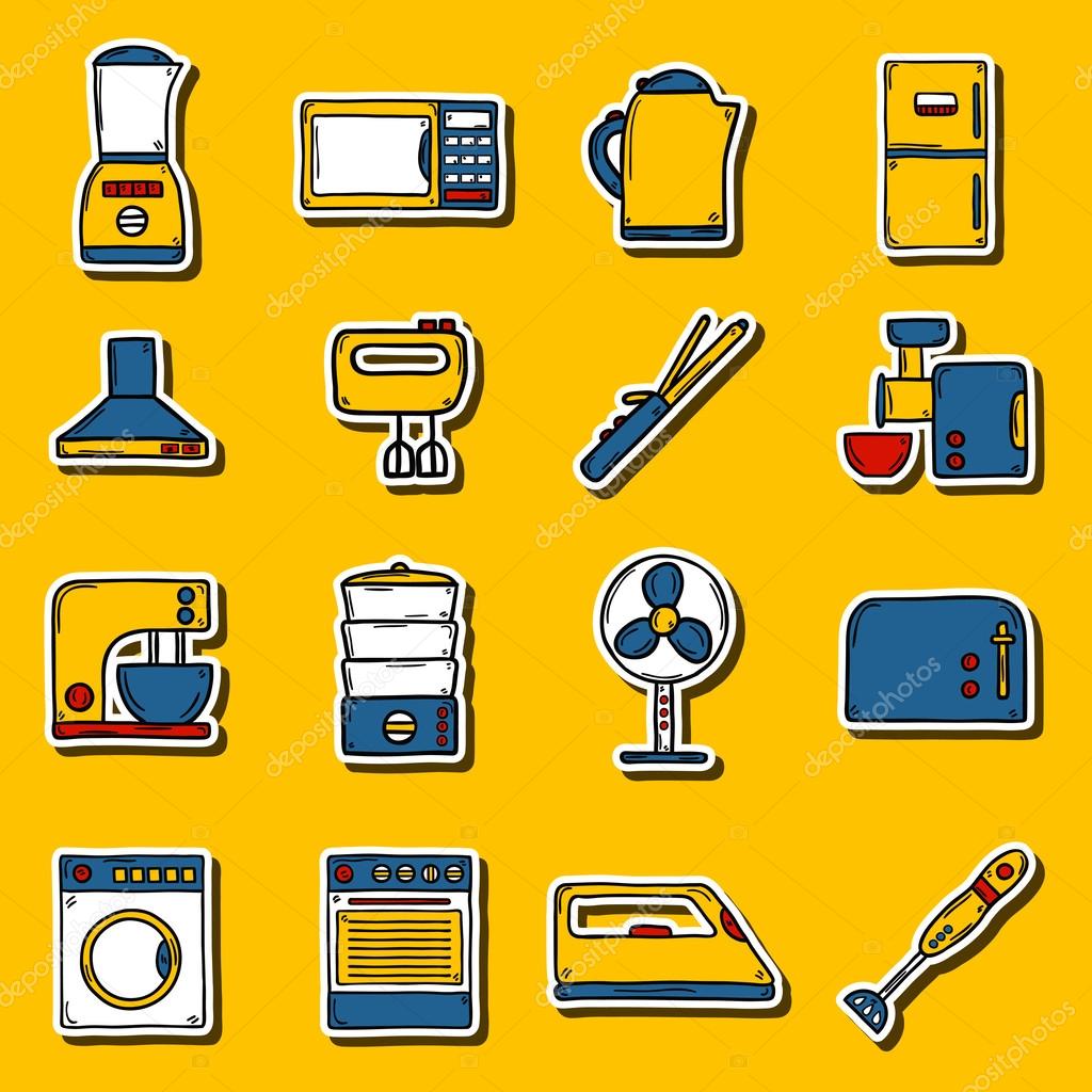 Paper, Party & Kids Fridge Sticker Handdrawn Icon Papercraft Craft ...