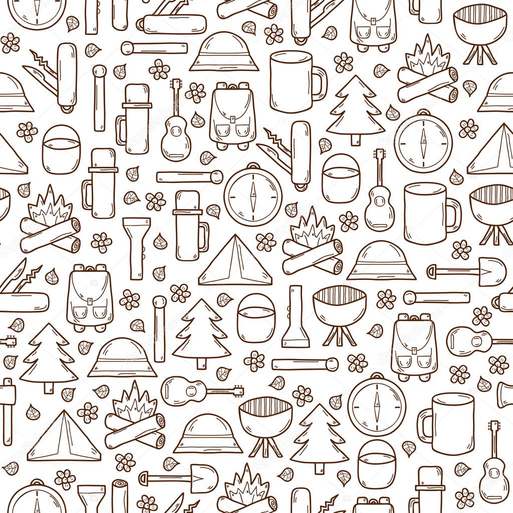 Seamless camping background Stock Vector Image by ©petitelili #89913512