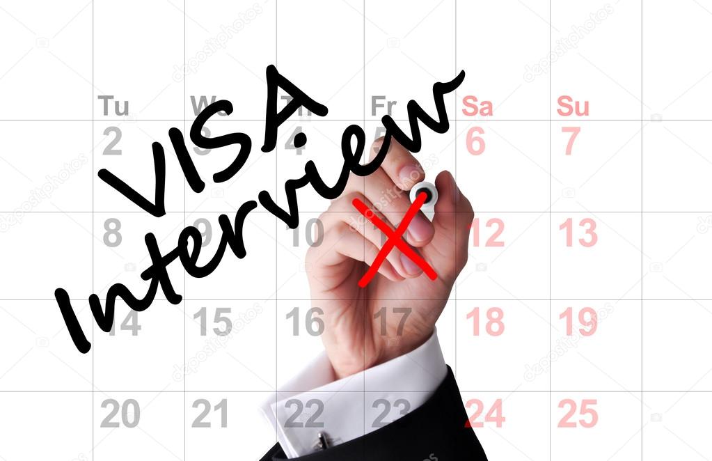 Visa interview date on calendar Stock Photo by ©Ai825 52483237