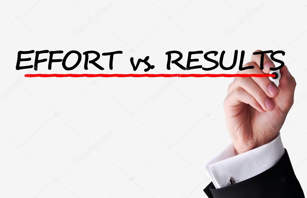 Effort vs results text Stock Photo by ©Ai825 53302075
