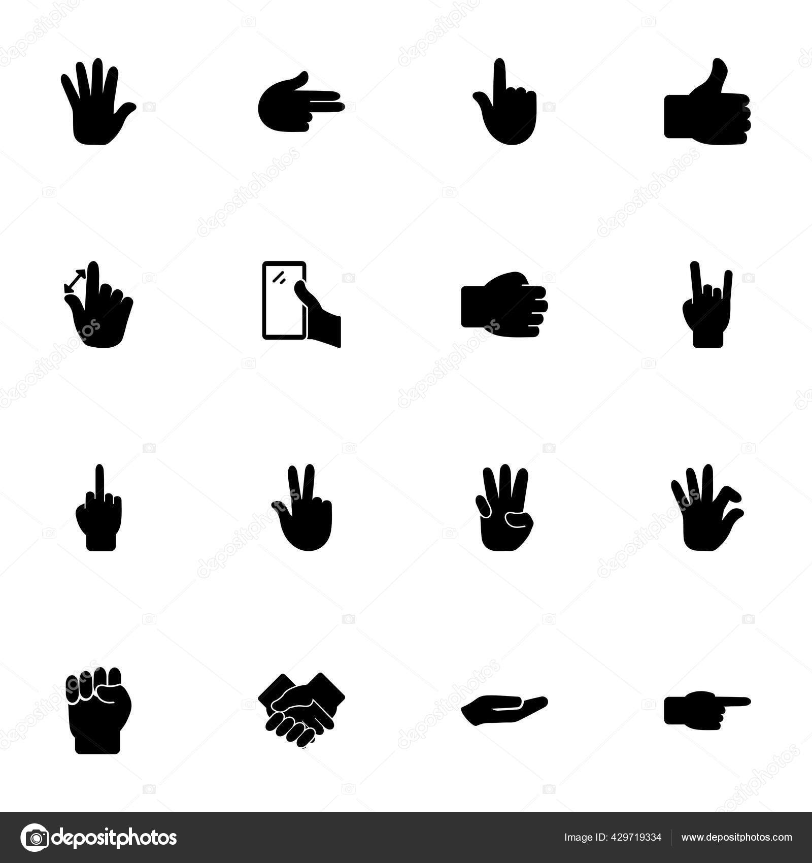Hands Icon Expand Any Size Change Any Colour Perfect Flat Stock Vector ...