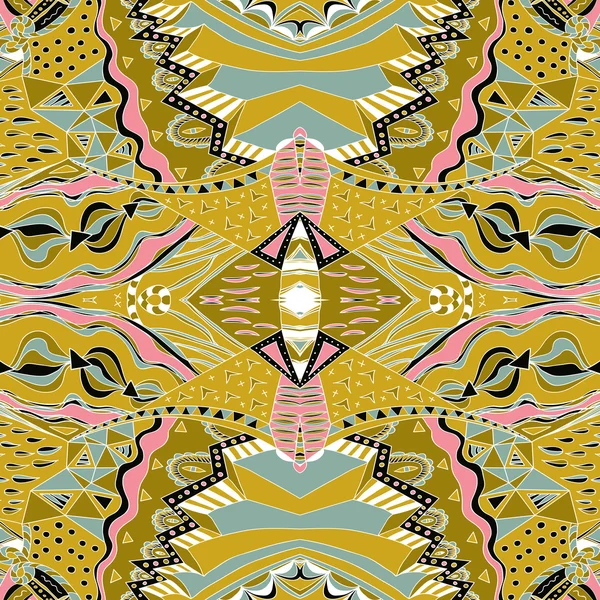 Traditional ornamental paisley bandanna. Hand drawn background with ...