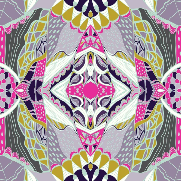 Traditional ornamental paisley bandanna. Hand drawn background with ...