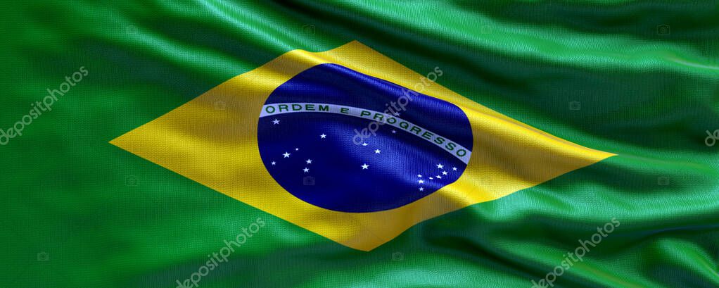 ondeando la bandera de Brasil - Bandera de Brasil - Fondo de la bandera ...