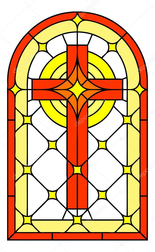 Stained Glass Cross Background