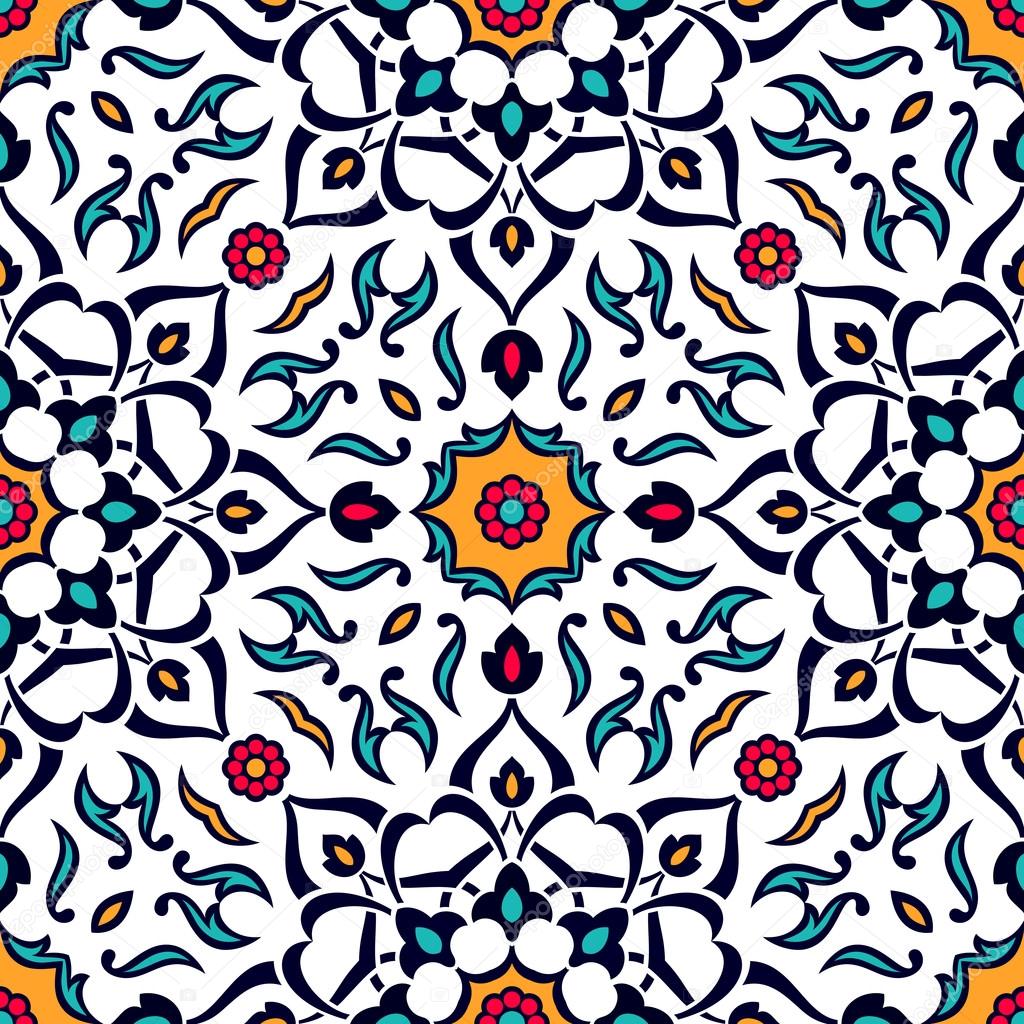 Traditional floral decor pattern Stock Vector by ©image4stock 82367054